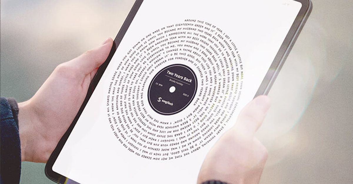 Digital Lyric Art: Vinyl Record